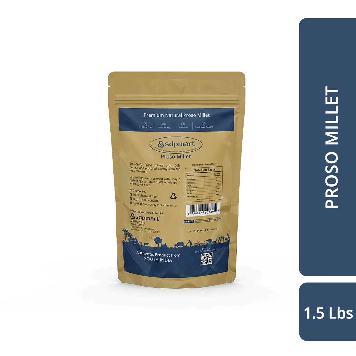 Proso Millet Grains (Unpolished) - 1.5Lbs – PMBFoods