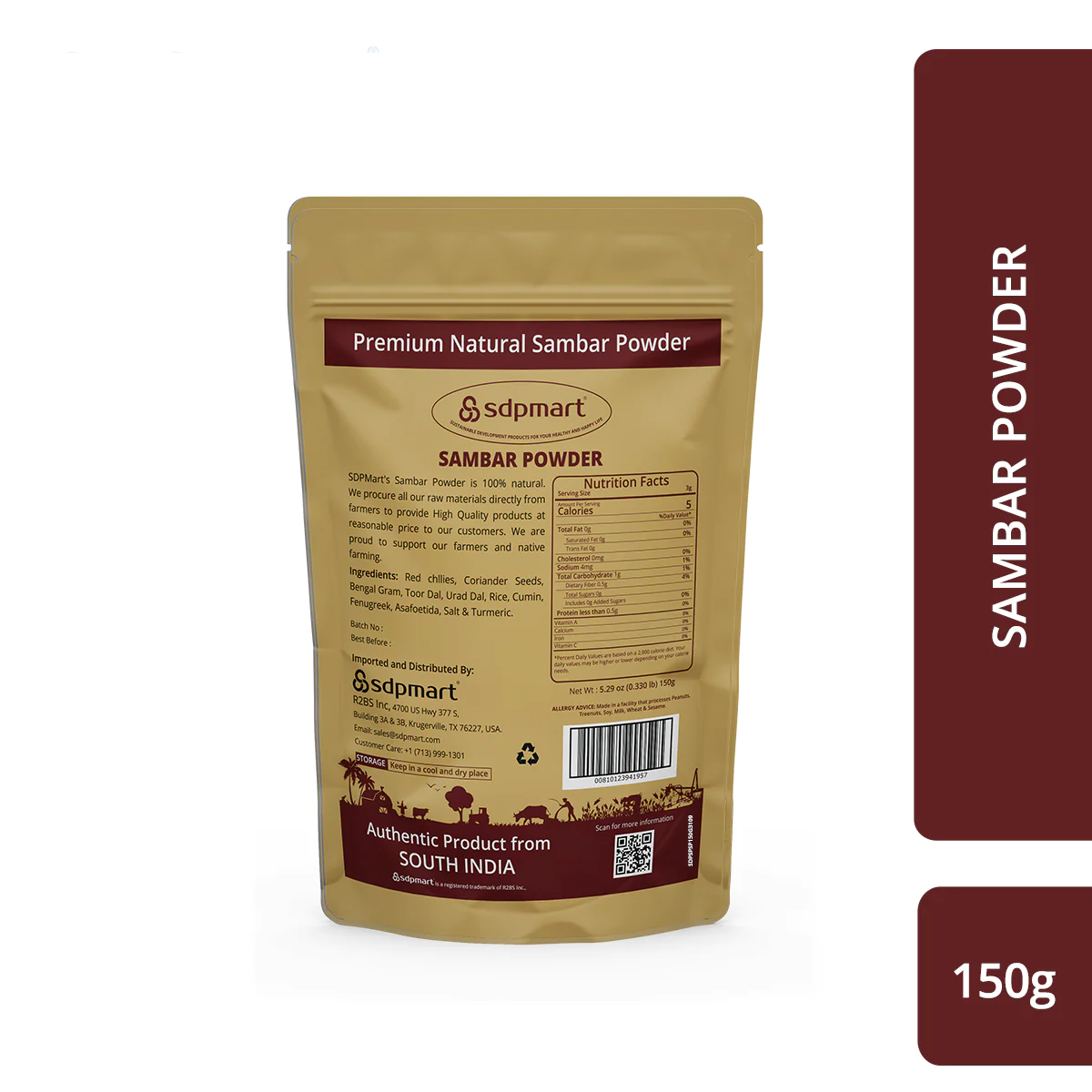 Premium Sambar Powder - 150 Grm – PMBFoods
