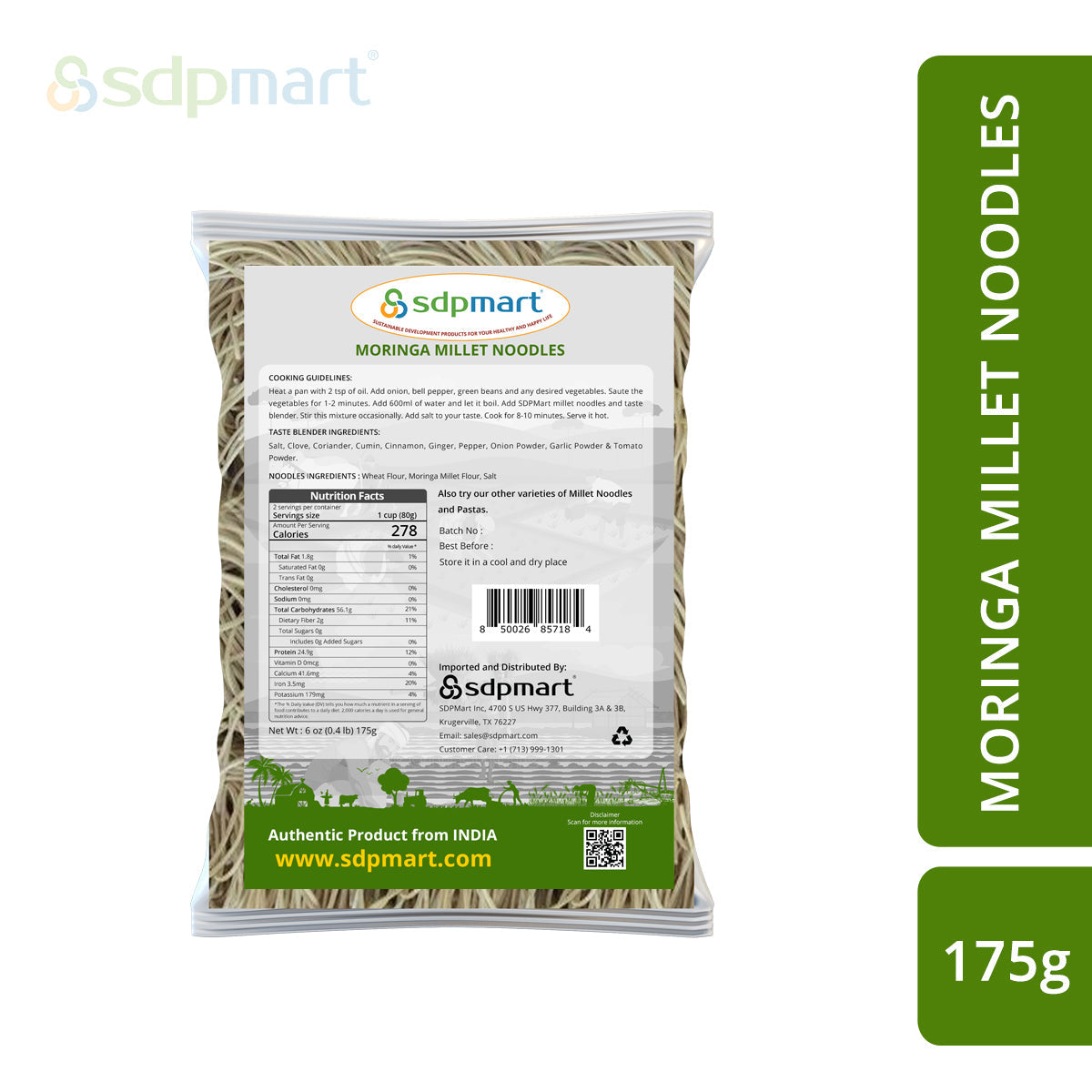 Moringa Millet Noodles - 175G – PMBFoods